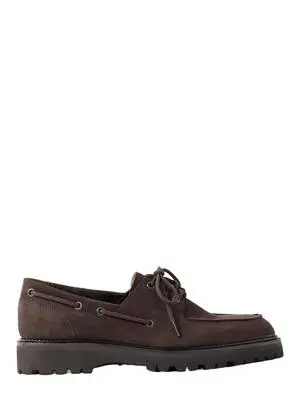 John Lobb Tide Nubuck Boat Shoes - Brown