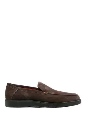 Santoni Suede Loafers - Brown