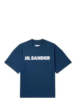 JIL SANDER Logo-print Cotton-jersey T-shirt - Blue