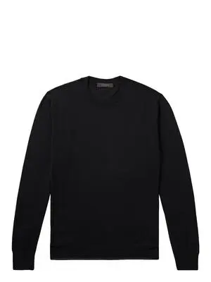 SLOWEAR Zanone Slim-fit Cashmere And Silk-blend Sweater - Black
