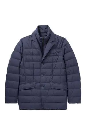 Herno La Giacca Convertible Quilted Nylon Down Jacket - Blue