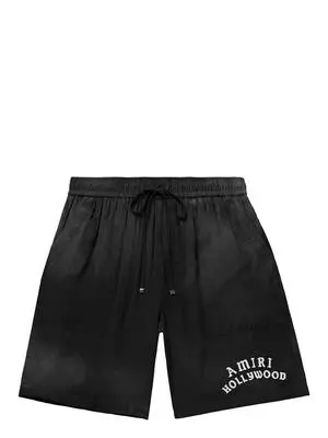Amiri Straight-leg Modal-blend Drawstring Shorts - Black