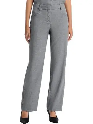 BOSS Tilda Wool Straight Pants - Dark Grey