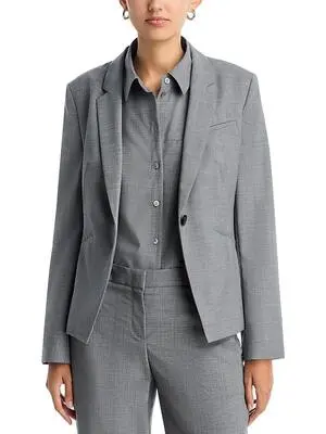 BOSS Jia One-button Blazer - Dark Grey