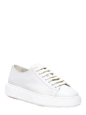 Santoni Leather Sneaker - White