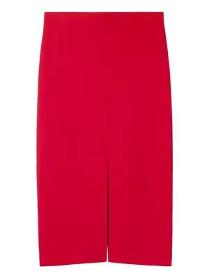 Carven Crepe Pencil Midi Skirt - Red