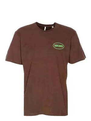 SUNFLOWER Logo Print T-shirt - Brown