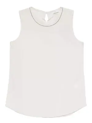 Peserico Embellished Sleeveless Top - Neutrals