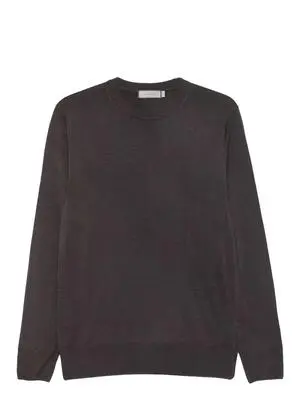 Canali Crew-neck Wool Sweater - Brown
