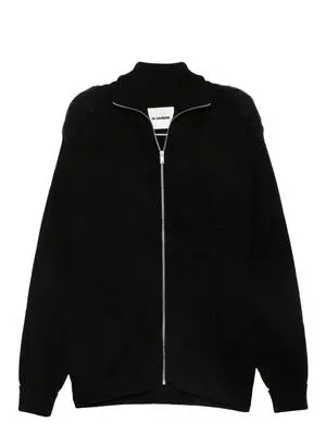 JIL SANDER High-neck Zip-up Cardigan - Black