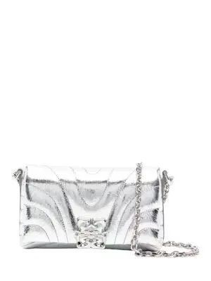 Givenchy Quilted Leather Crossbody Bag - Silver