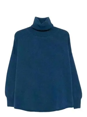 Incentive! Cashmere Turtleneck Cashmere Sweater - Blue