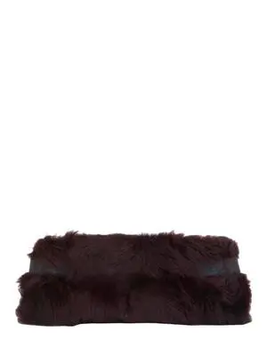 BRUNELLO CUCINELLI Shearling-Trimmed Clutch