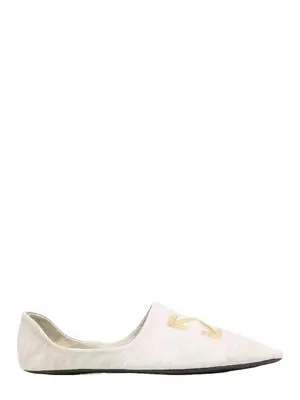 Off-White Embroidered Cross Shoes - Neutrals