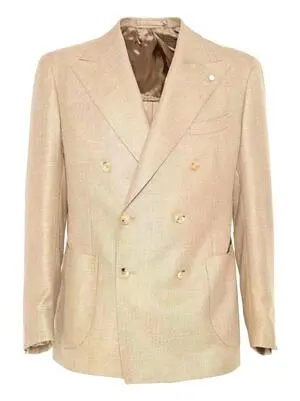 LUIGI BIANCHI MANTOVA Double-breasted Blazer - Neutrals
