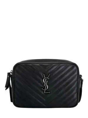 Saint Laurent Lou Quilted Crossbody Bag - Black