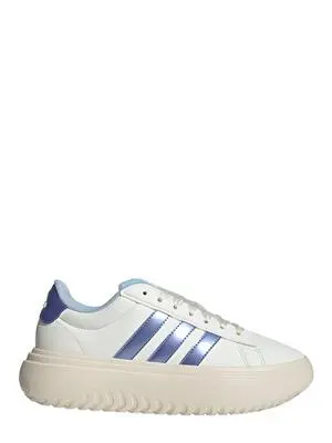 Adidas Grand Court Platform Sneakers - Off White/blue Spark Met./wonder White