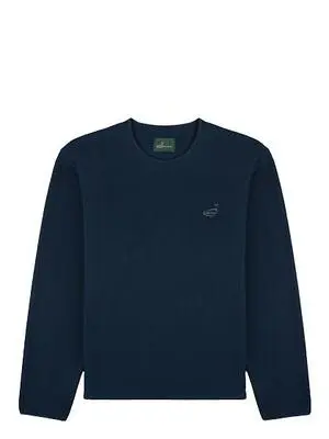 Aimé Leon Dore Golf Longsleeve Fleece Tee Shirt - Navy Blue Blazer