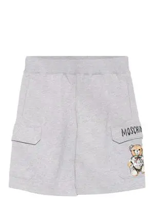 Moschino Teddy-patch Cargo Shorts - Grey