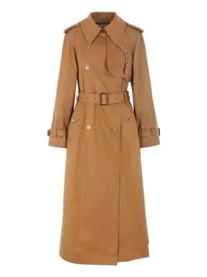 Chloé Double-breasted Belted Trench Coat - Brown