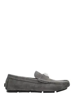 Versace La Medusa-embellished Loafers - Grey
