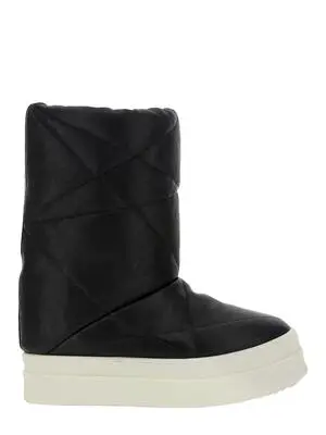 Rick Owens Quilted Leather Boots - Black