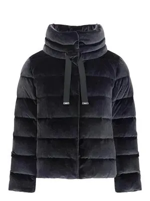 Herno Chenille-effect Padded Jacket - Black