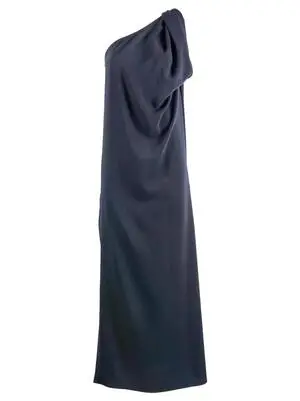 P.a.r.o.s.h One-shoulder Draped Day Dress - Blue
