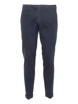 BRIGLIA 1949 Cuffed Straight-leg Trousers - Blue
