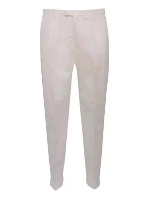 BRIGLIA 1949 Pleated-cuff Trousers - White