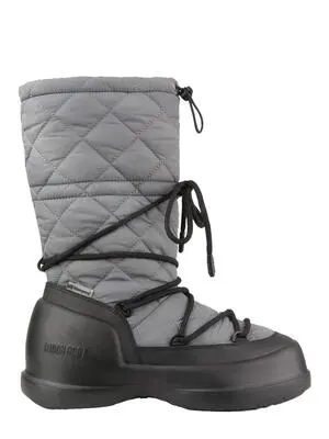 Moon Boot Quilted Rain Boots - Grey