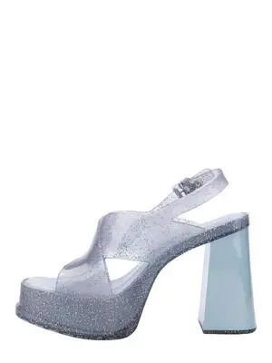 Melissa Glitter Platform Pumps - Blue