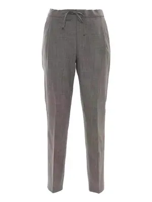 Fabiana Filippi Pleated Drawstring Trousers - Grey