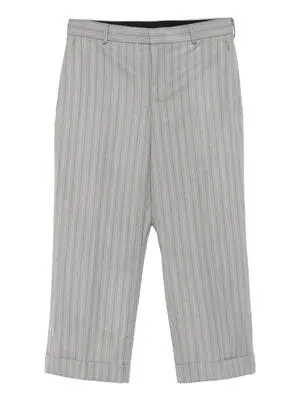 Moschino Pinstripe Cropped Trousers - Grey