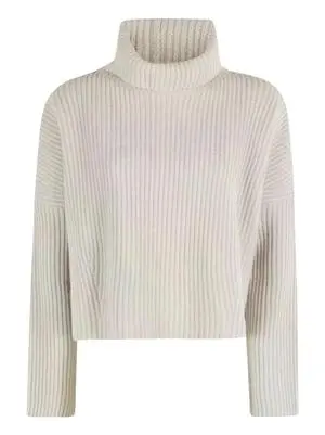 ROBERTO COLLINA Ribbed Turtleneck Sweater - White