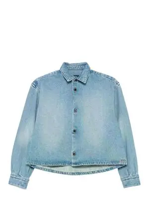 A.p.c. Button-down Cropped Shirt - Blue