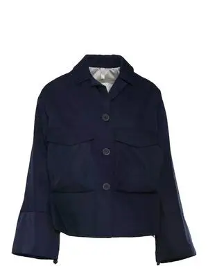 DUNO Buttoned Flap-pocket Jacket - Blue