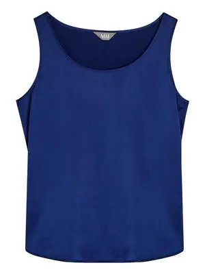 Max Mara Leisure Stretch-Silk Top Blue