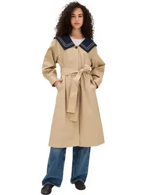 DAMSON MADDER Ella Trench Coat Tan