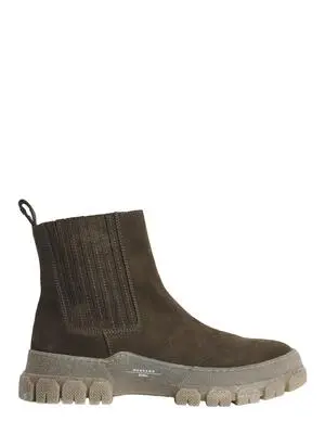 Max Mara Suede Chelsea Boots - Green