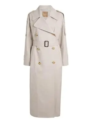 Max Mara Belted Double-breasted Trench Coat - White
