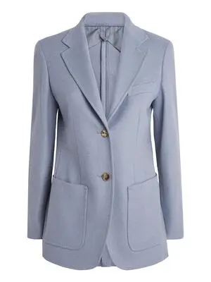 Max Mara Alpaca, Cashmere, And Yak Sartoriale Blazer - Blue
