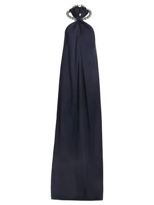 Stella McCartney Satin Embellished Gown - Navy