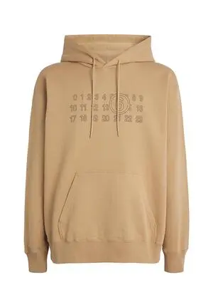 MAISON MARGIELA Numeric Logo Hoodie - Brown