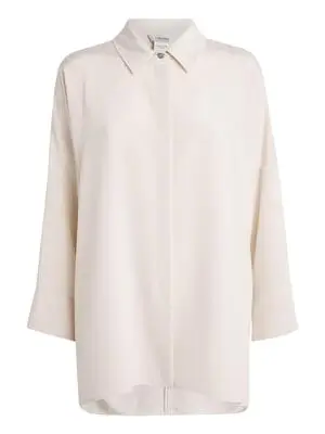 Max Mara Silk-blend Shirt Jacket - White