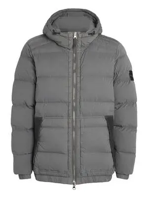 Stone Island Down Tunnel Puffer Coat - Grey