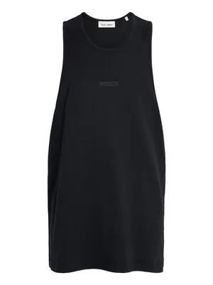 Fear Of God Cotton Oversized Logo Tank Top - Black