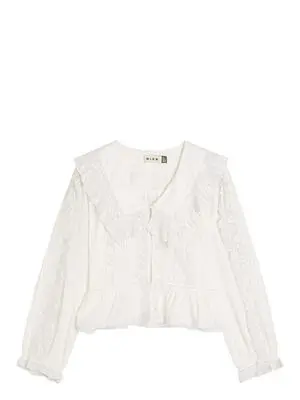 Rixo Maribelle Cotton Top - Ivory