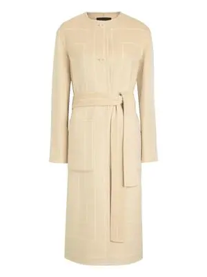 JOSEPH Wool And Silk-Blend Coat Cream