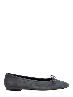 AeydĒ Delfina Suede Ballet Flats - Dark Grey